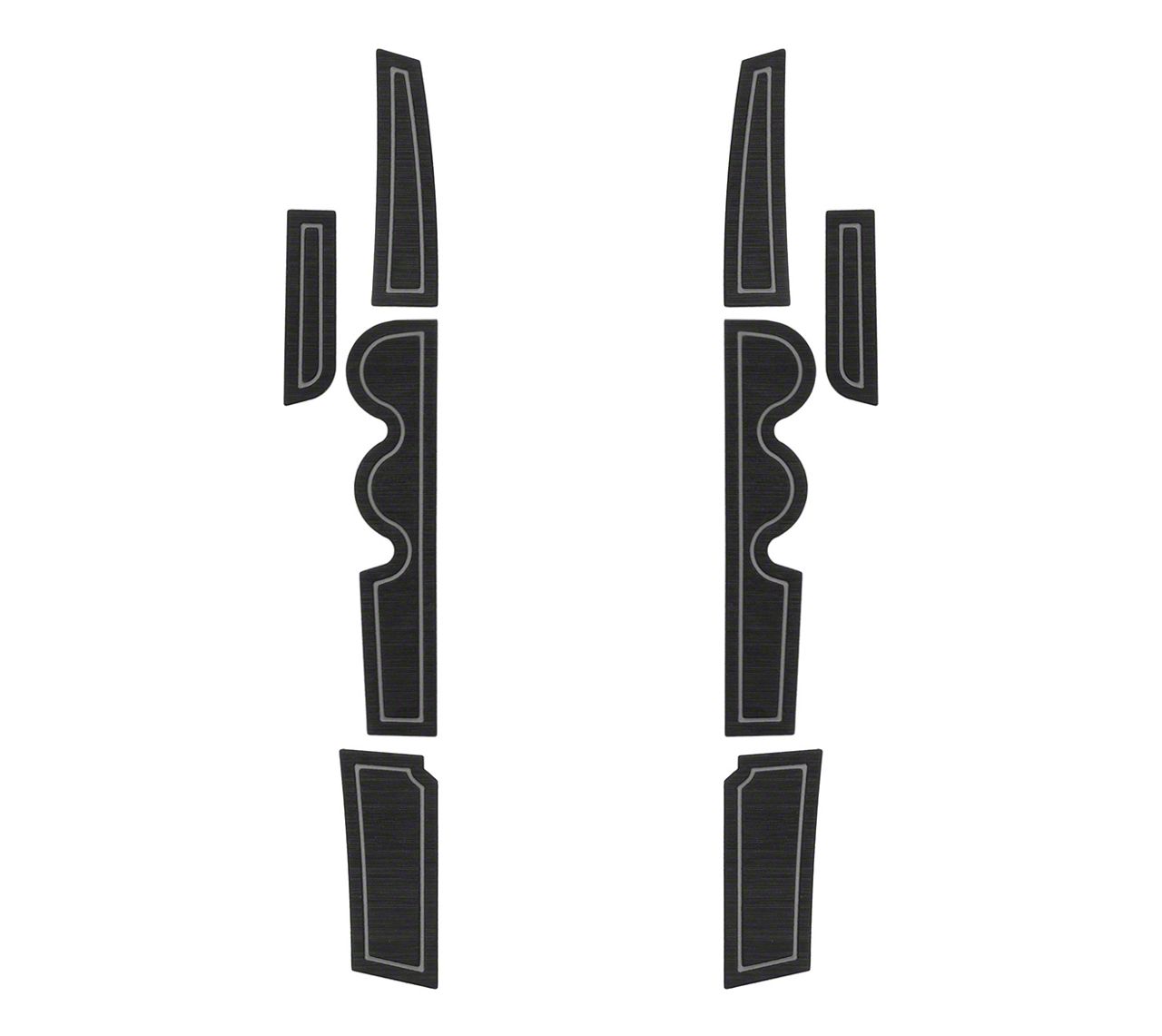 Tundra Front Side Door Pocket Foam Inserts; Black/Gray (07-21 Tundra)