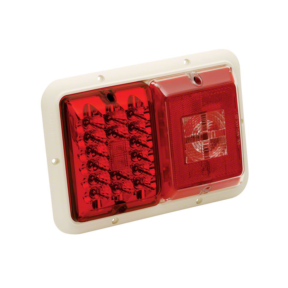 Tundra Horizontal Mount Trailer Tail Light; Red LED, Incandescent ...