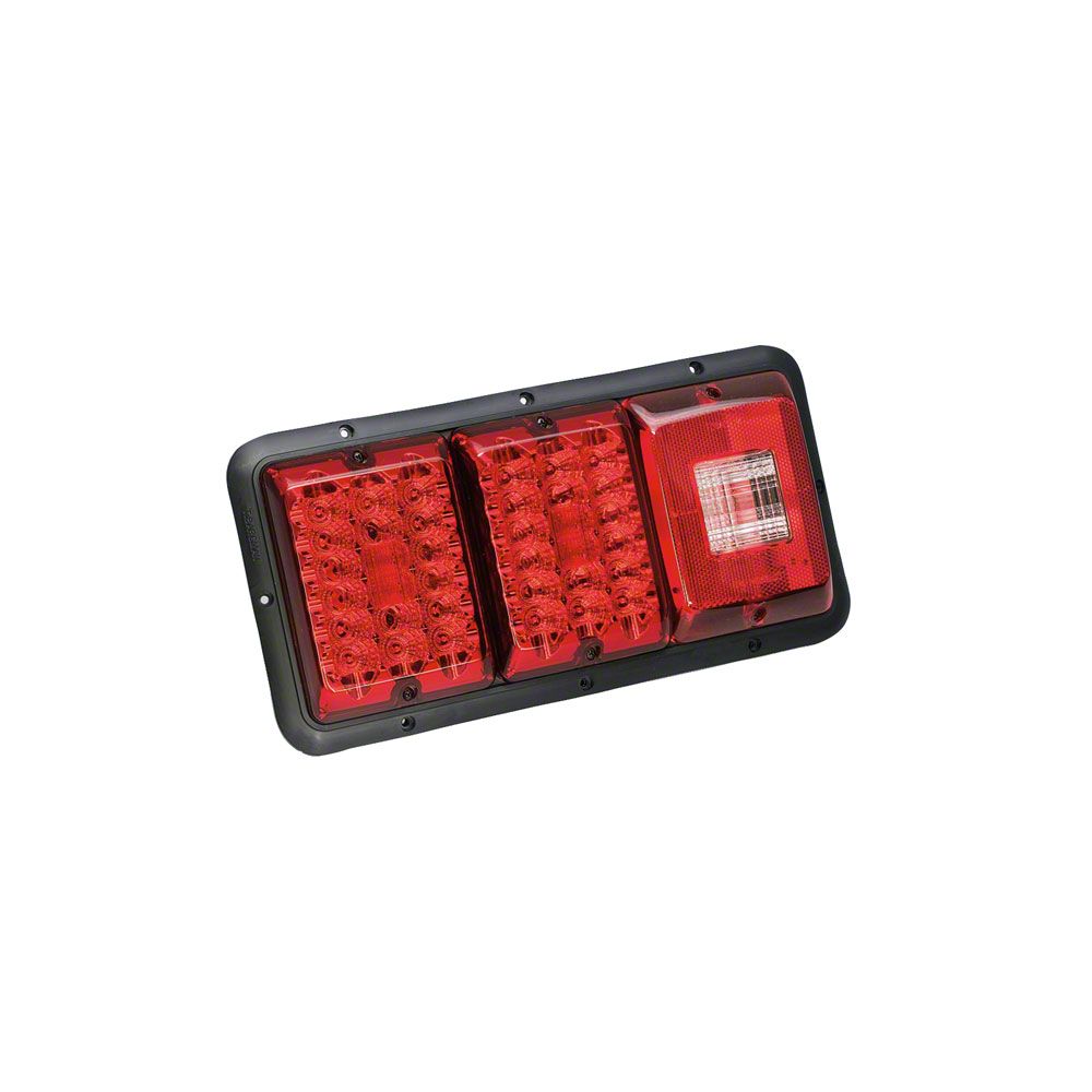 Tundra Horizontal Mount Trailer Tail Light; Red/Red LED, Incandescent ...