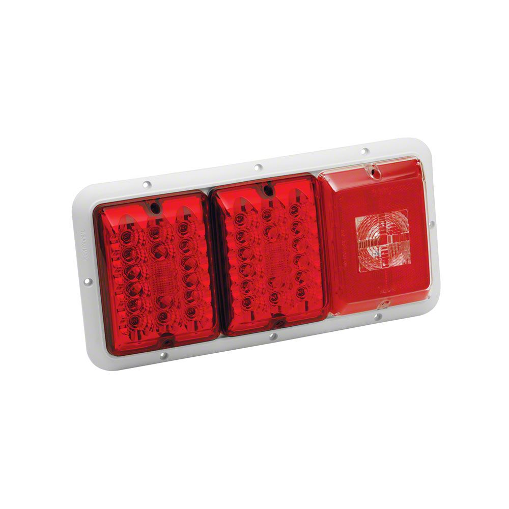 Tundra Horizontal Mount Trailer Tail Light; Red/Red LED, Incandescent ...
