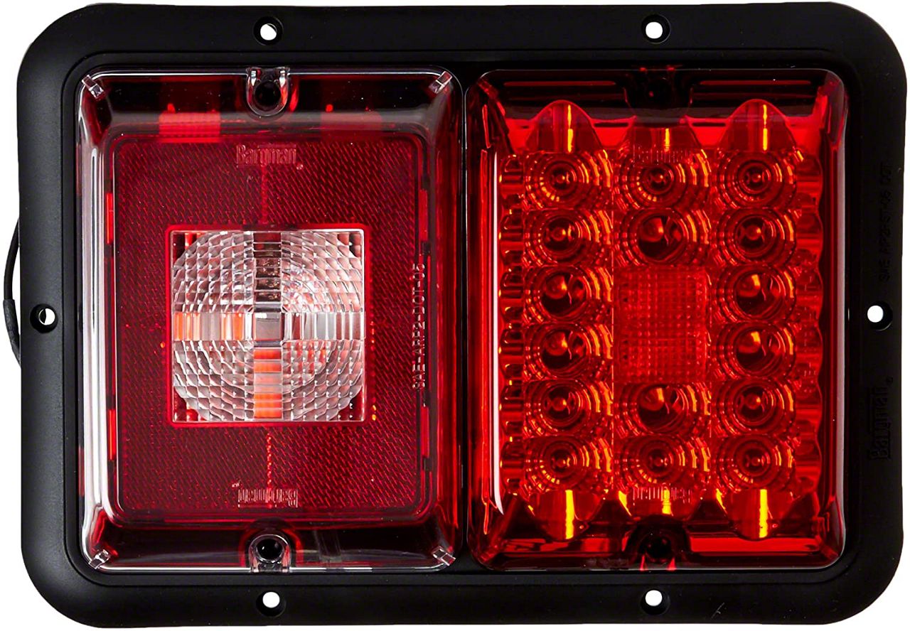 Tundra Trailer Light; Tail Light Horizontal Mount with Red LED ...