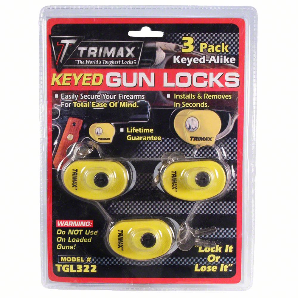 Tundra Max Security Keyed Gun Locks; 3-Pack - Free Shipping