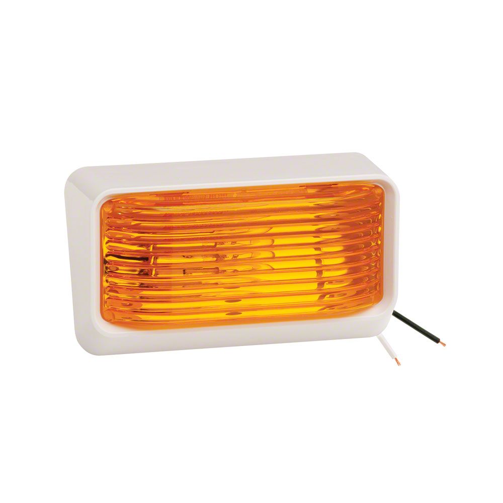 Tundra Porch Light 78; Amber Lens with White Base