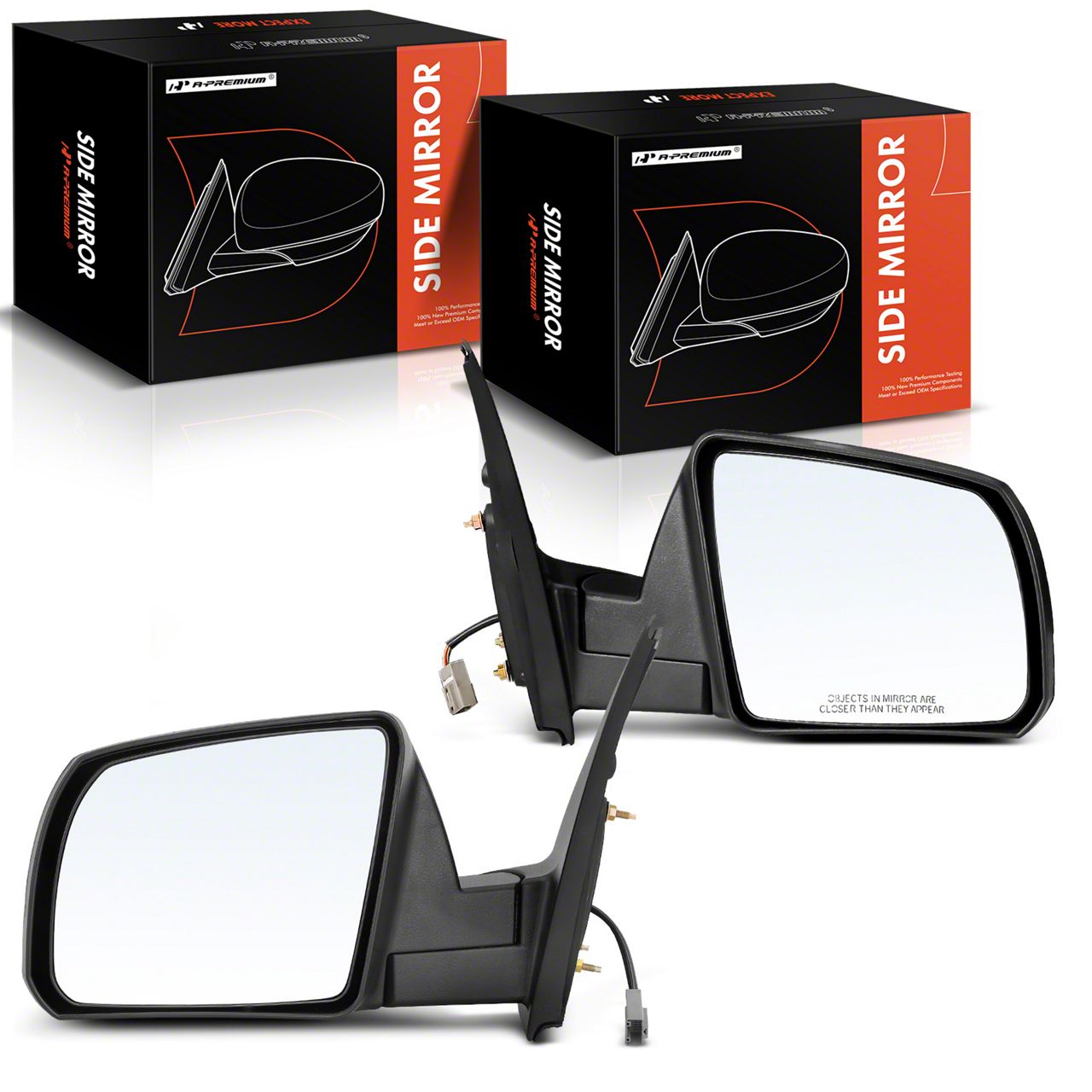 Tundra Power Heated Manual Folding Mirrors; Black (07-13 Tundra w/ Cold ...