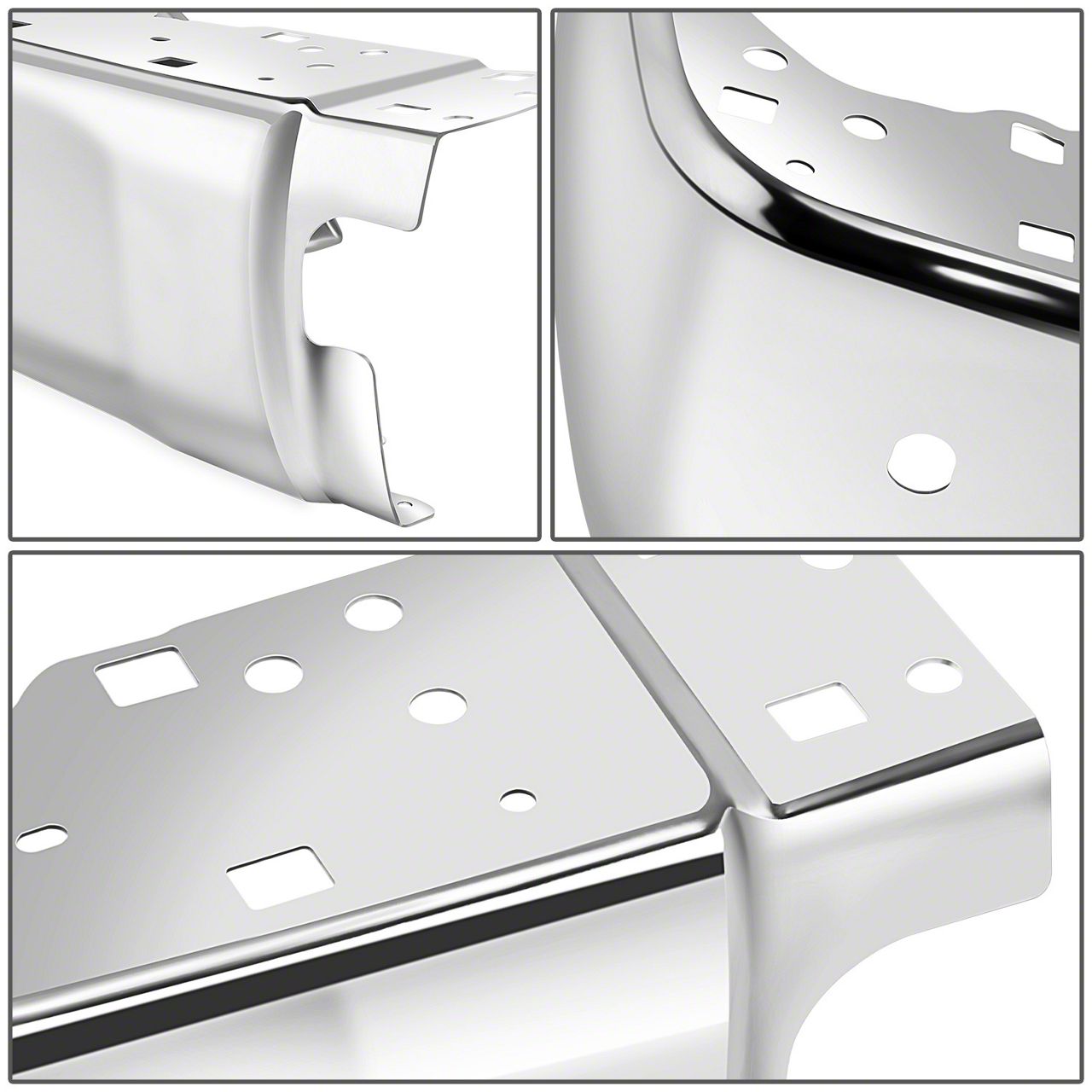 Tundra Rear Bumper End Caps with Backup Sensor Holes; Chrome (14-21 ...