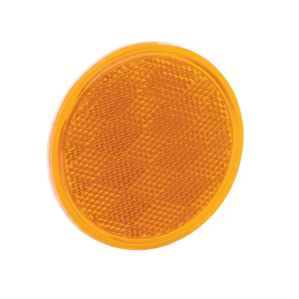 Tundra Round Reflective Tape; 3-3/16-Inch Adhesive Mount Amber