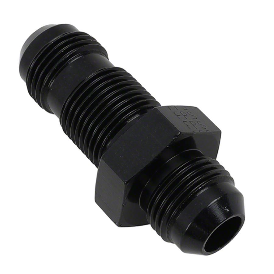 Tundra Straight Bulkhead; -8AN; Black - Free Shipping