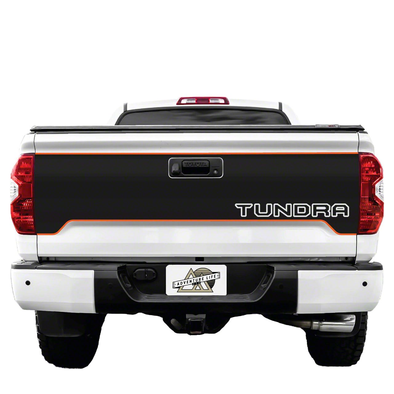 Tundra Tailgate Graphic; Matte Black with Gloss Black Outline (14-21 ...