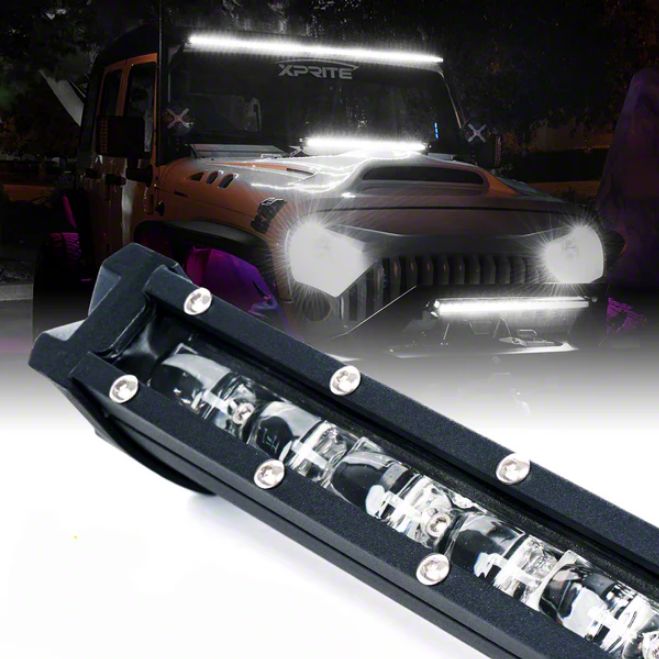 Tundra Ultra Thin Astro Series 26-Inch White LED Light Bar; Flood Beam ...