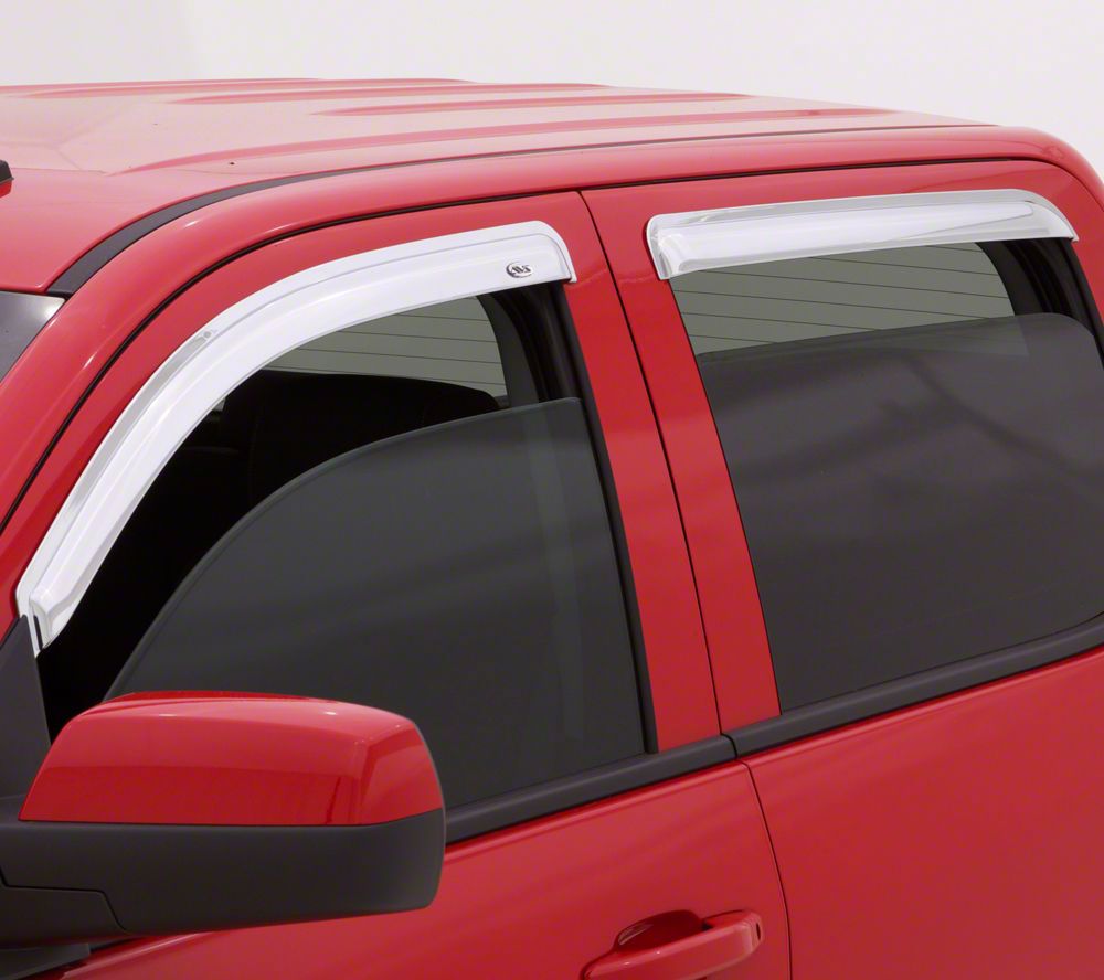 Tundra Ventvisor Window Deflectors; Front and Rear; Chrome (07-21 ...