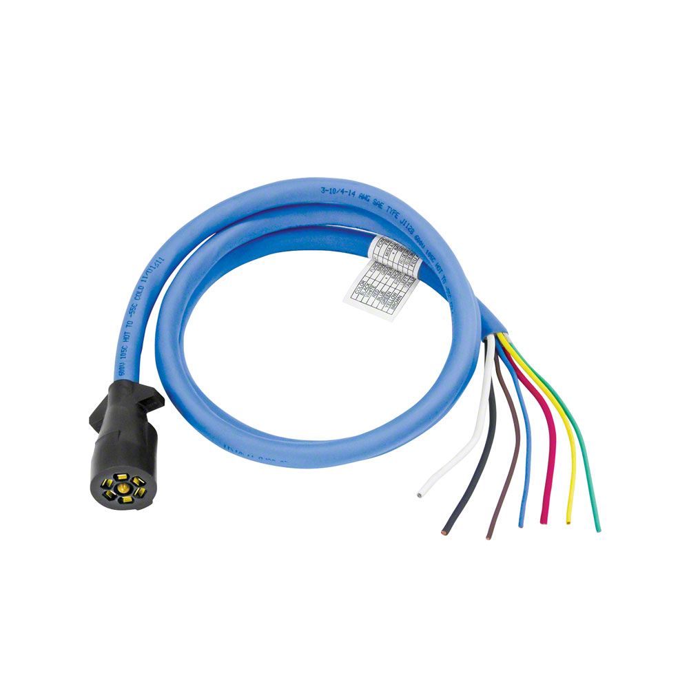 Tundra Trailer Wiring Adapter Connector; 7-Way Molded Trailer End with ...