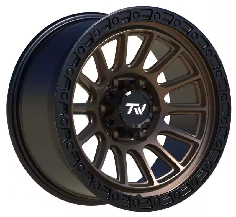 TW Offroad Tacoma T22 Rotor Matte Black with Bronze 6-Lug Wheel; 17x9 ...