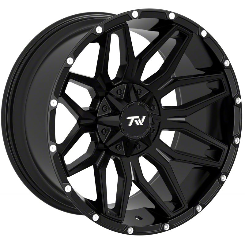 TW Offroad Titan T3 Lotus Gloss Black 6-Lug Wheel; 20x10; -12mm Offset ...
