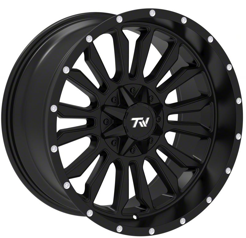 TW Offroad Titan T6 Speed Gloss Black with Milled Spokes 6-Lug Wheel ...