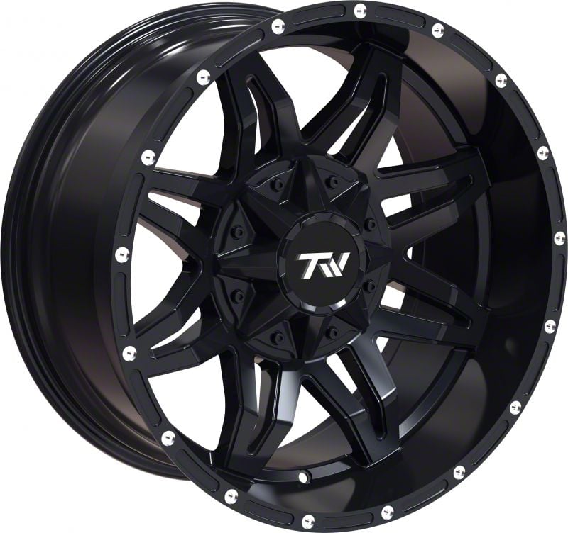 TW Offroad Titan XD T2 Spider Matte Black with Milled Rivets 6-Lug ...