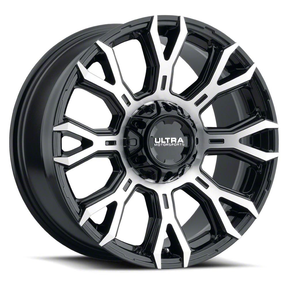 Ultra Wheels Tundra Scorpion Gloss Black with Diamond Cut Face 6-Lug ...