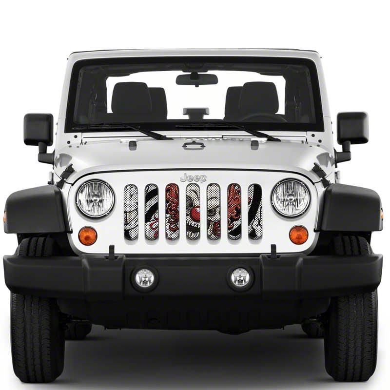 Under The Sun Inserts Jeep Wrangler Grille Insert; Scary Skull Clown ...