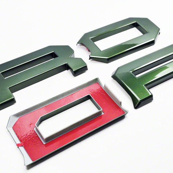 Bronco Replacement Grille Letters; Eruption Green (22-26 Bronco Raptor ...