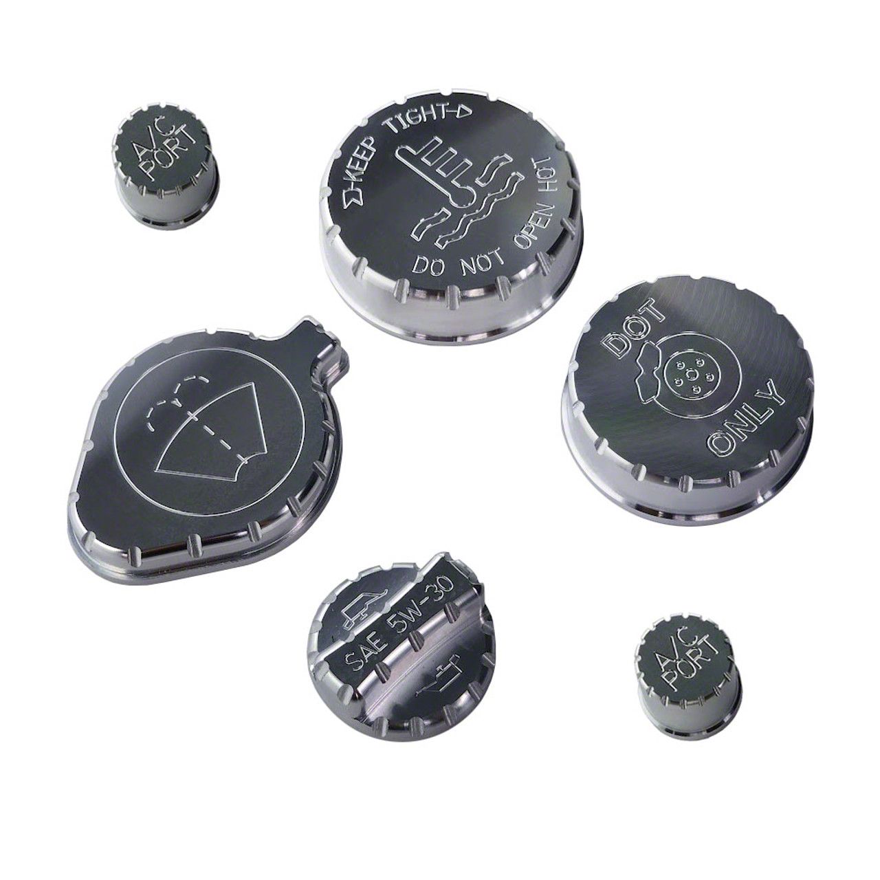 UPR Products Bronco Engine Cap Covers; Satin 6400-01 (21-25 Bronco ...