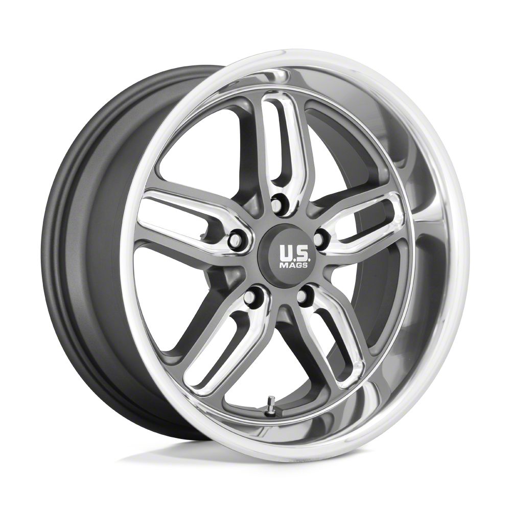 US Mag Jeep Wrangler Cten Matte Gunmetal Milled Wheel; 22x8.5; 1mm ...