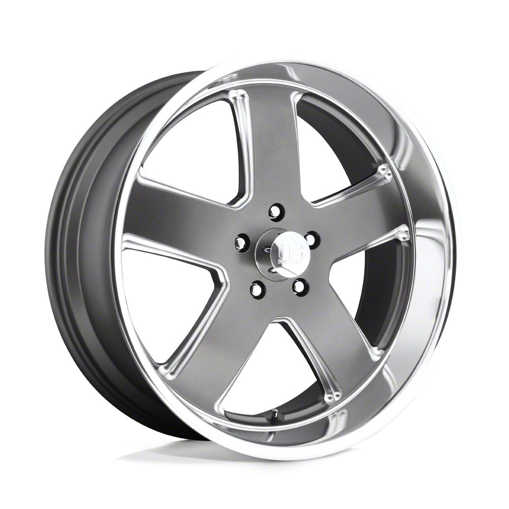 US Mag Jeep Wrangler Hustler Matte Gunmetal Wheel; 22x11; 18mm Offset ...