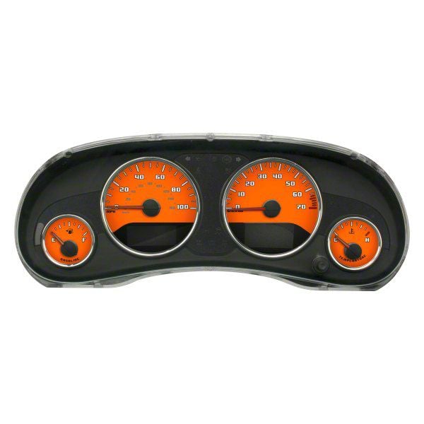 US Speedo Jeep Wrangler Daytona Edition Gauge Face Style 2; MPH; Orange ...
