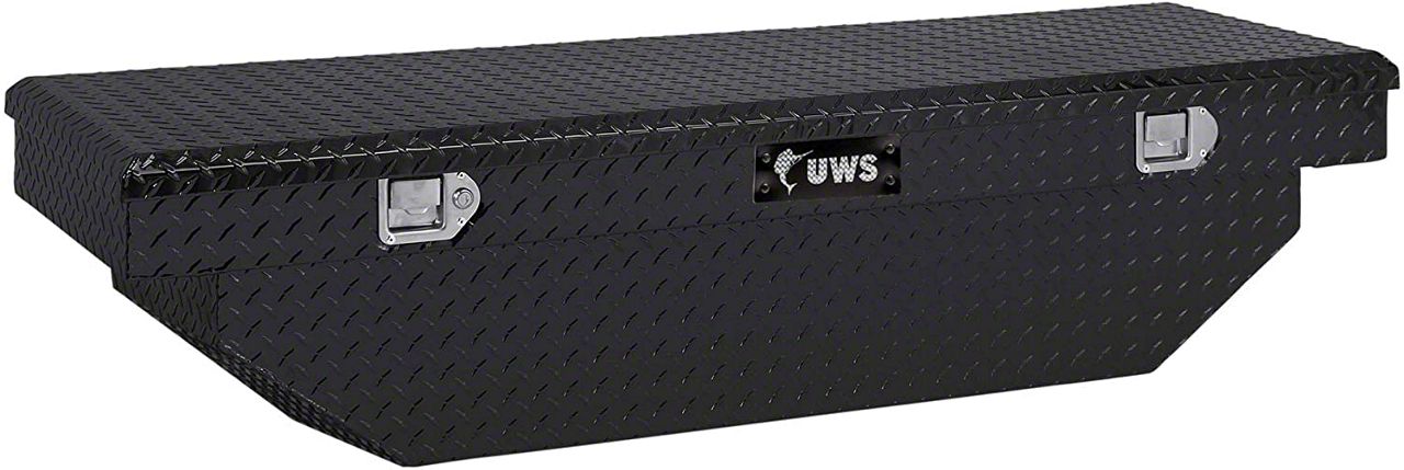 UWS Tacoma 63 Inch Aluminum Low Profile Angled Crossover Tool Box Gloss Black EC10302 16 23 Tacoma Free Shipping