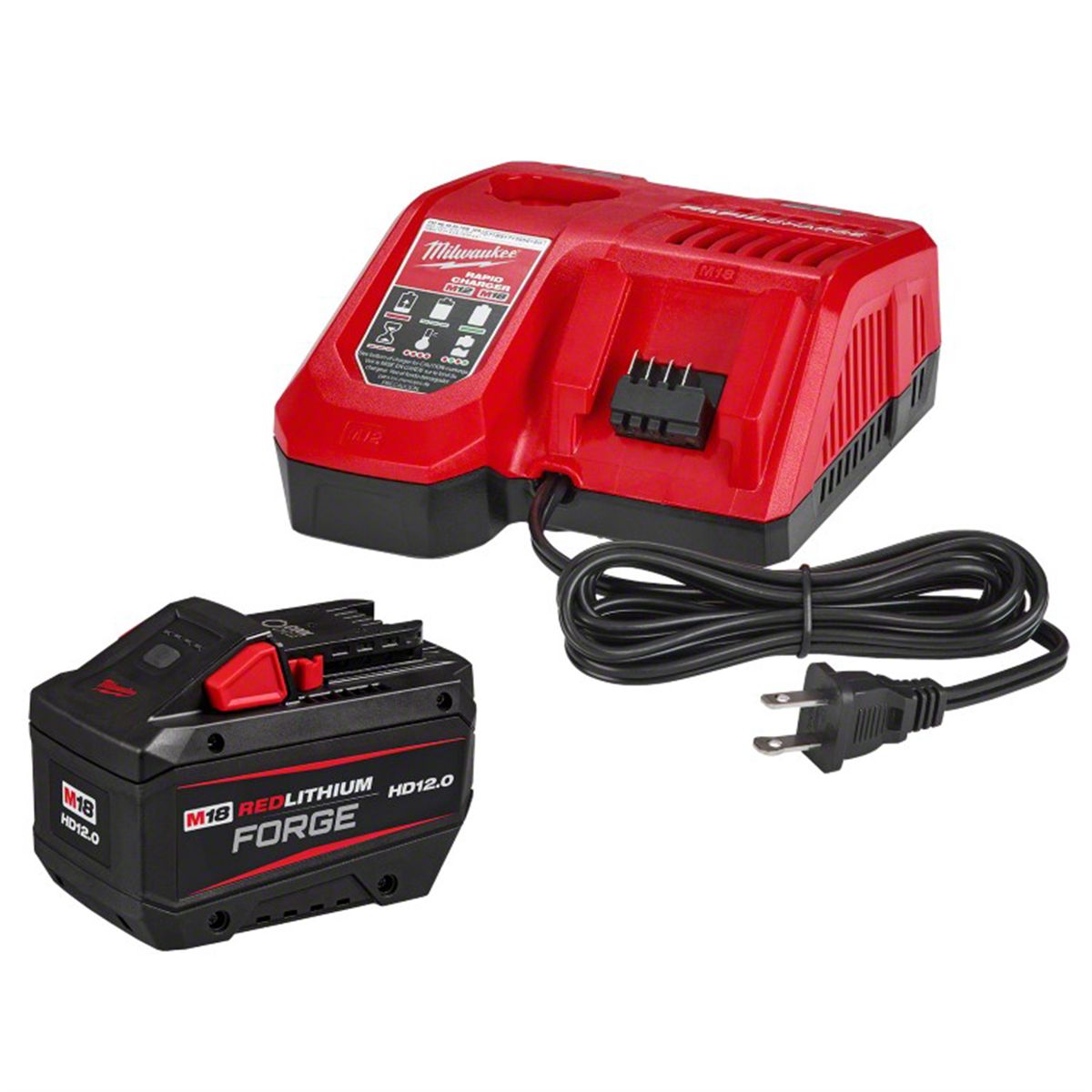 Milwaukee Tool Universal XT M18 18-Volt Lithium-ion REDLITHIUM FORGE Starter Kit with 12.0Ah ...