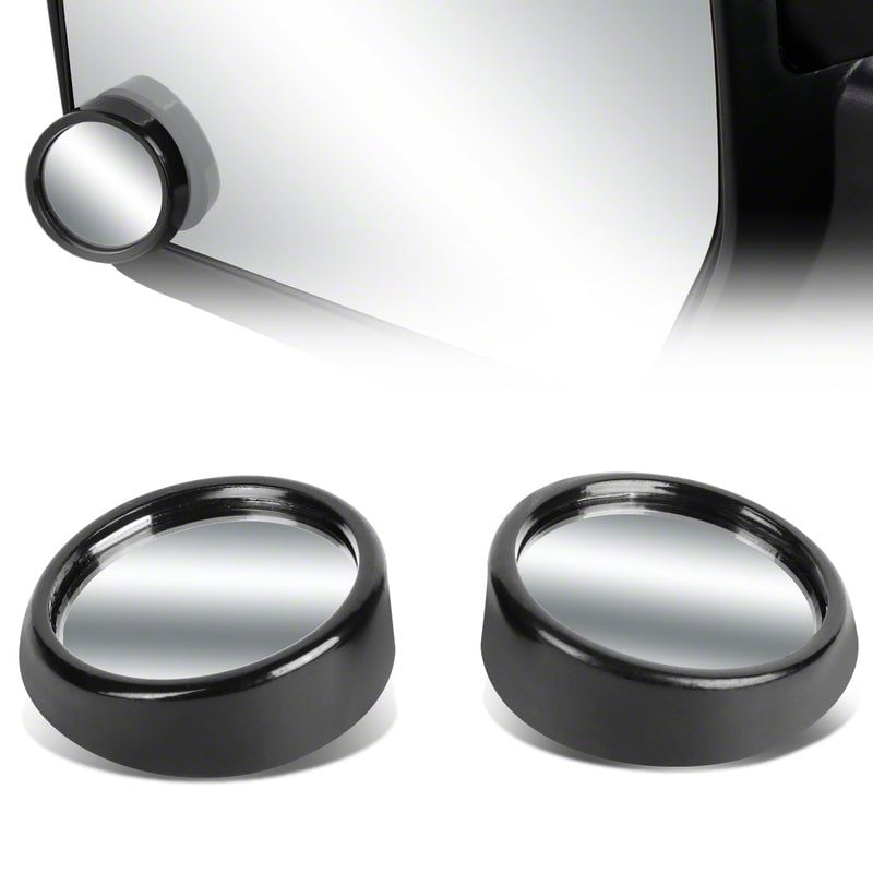 Universal XT Adjustable Round Blind Spot Mirrors with Black Bezel; 2 ...