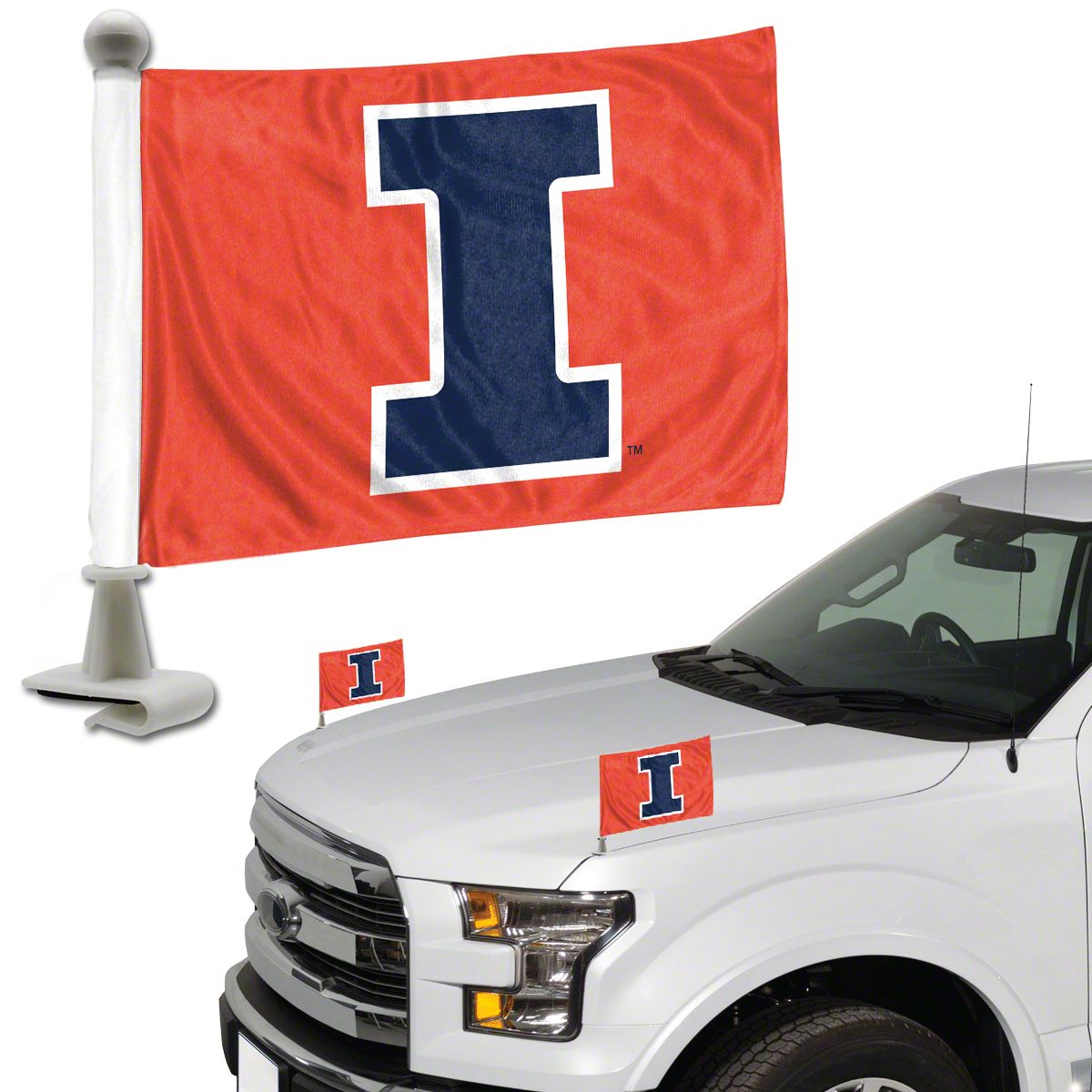 Universal XT Ambassador Flags with University of Illinois Logo; Orange ...
