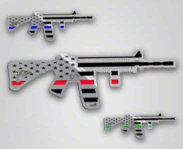Universal XT AR15 Gun with Laser Cut Flag Motif Gun Safe Emblem ...