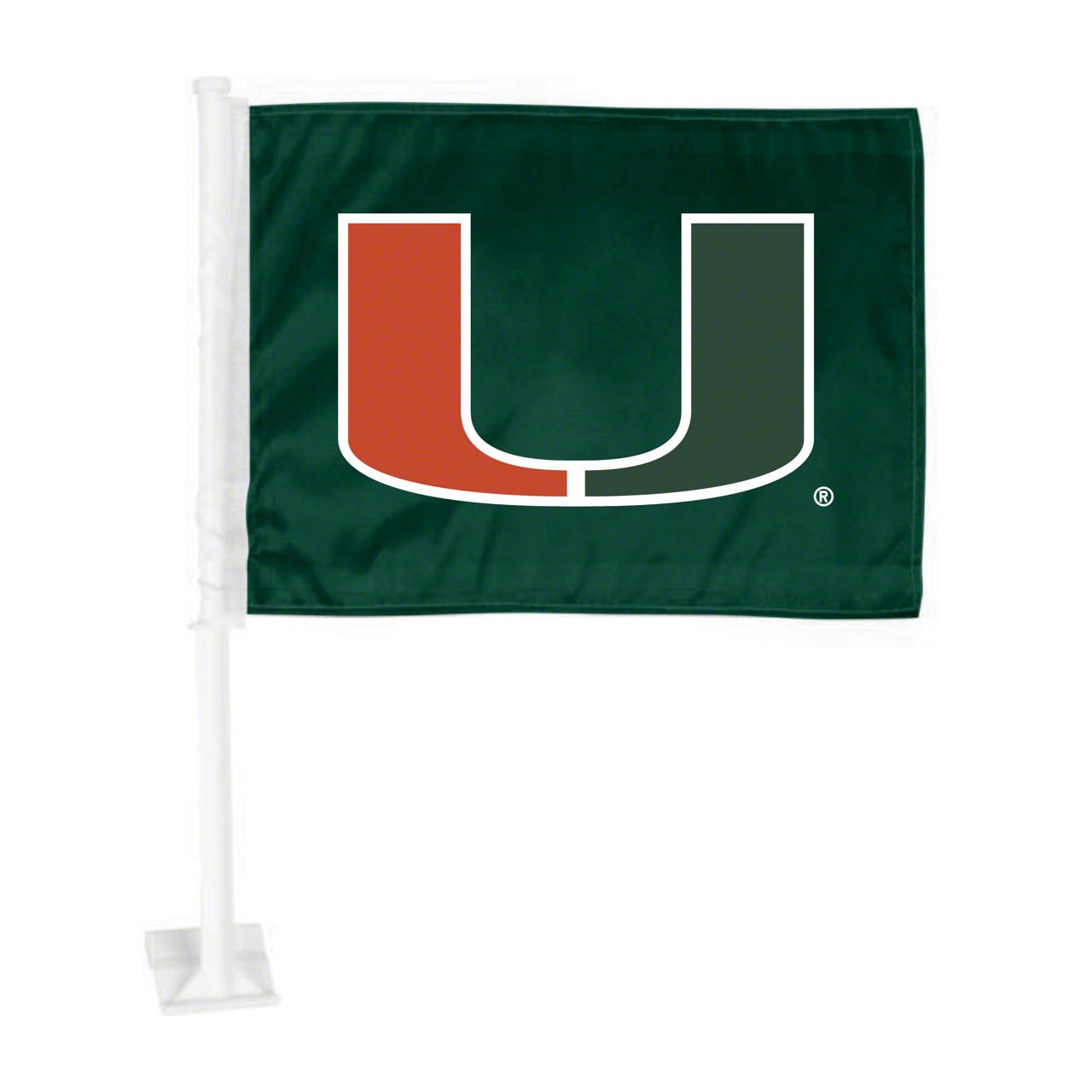 Universal XT Car Flag with University of Miami Logo; Green (Universal ...