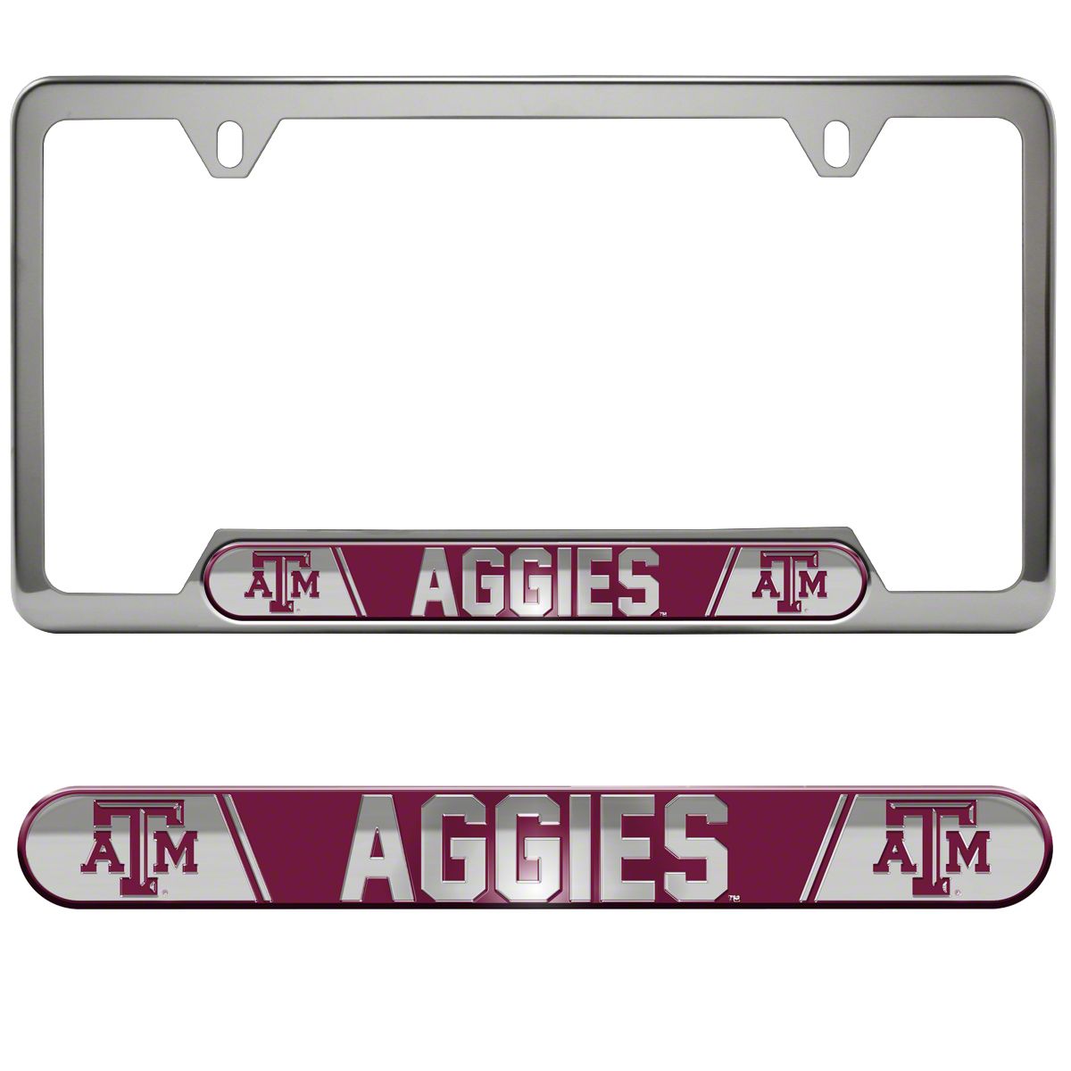 Universal XT Embossed License Plate Frame with Texas A&M University ...