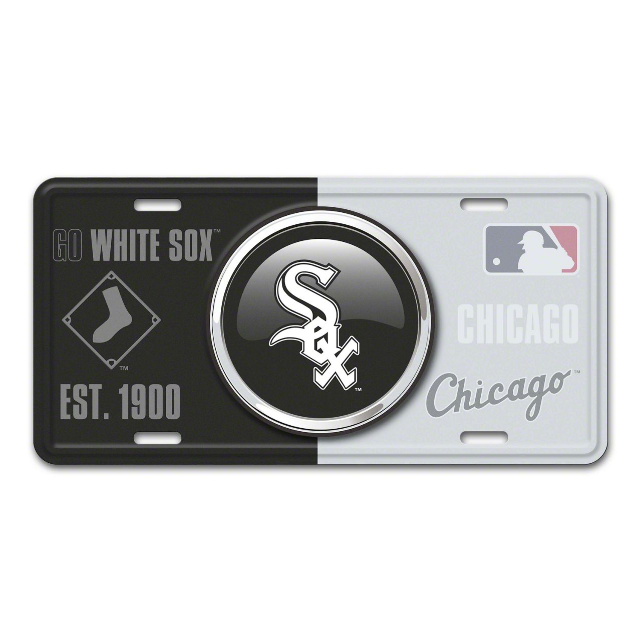 Universal XT Embossed Metal License Plate with Chicago White Sox Logo ...