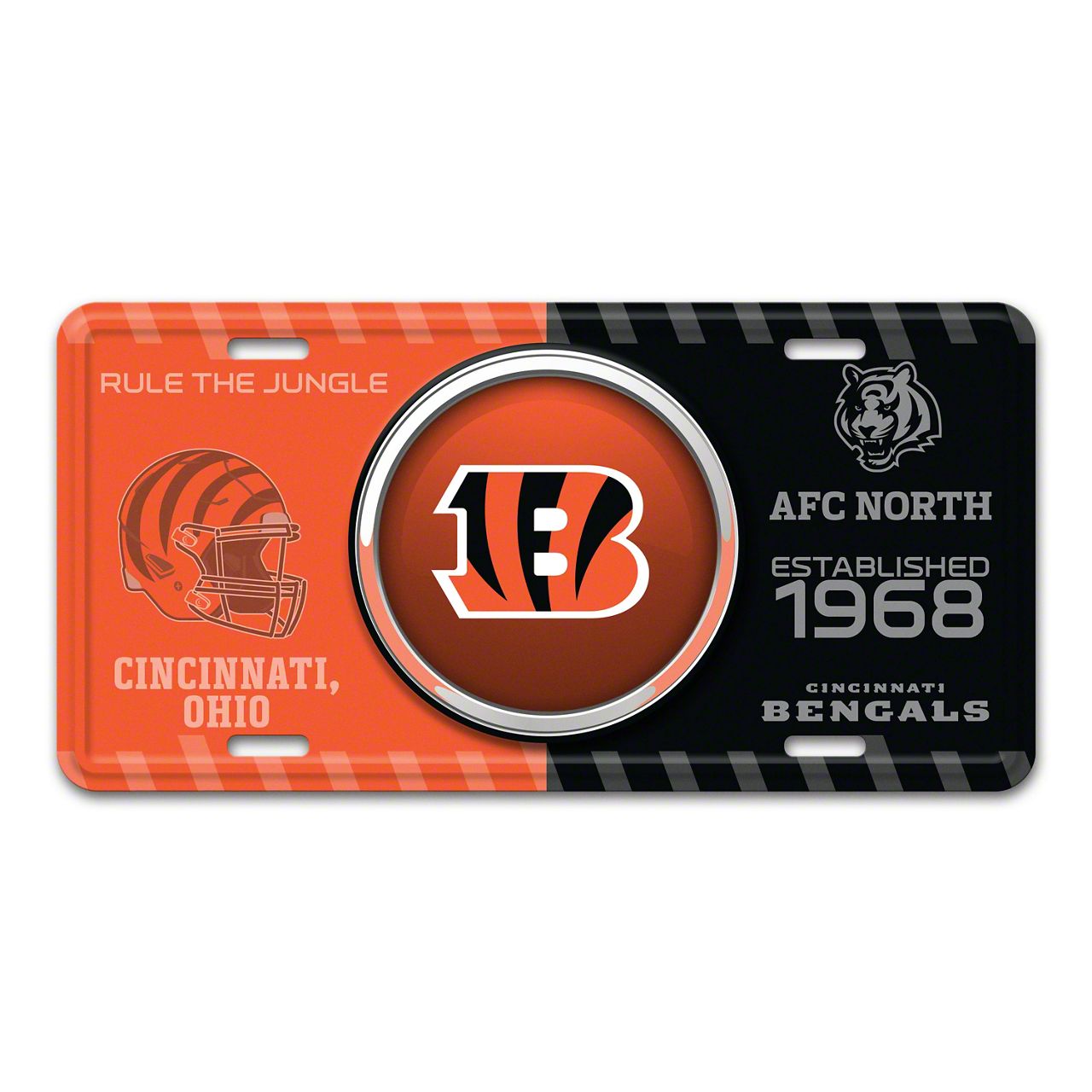 Universal XT Embossed Metal License Plate with Cincinnati Bengals Logo ...