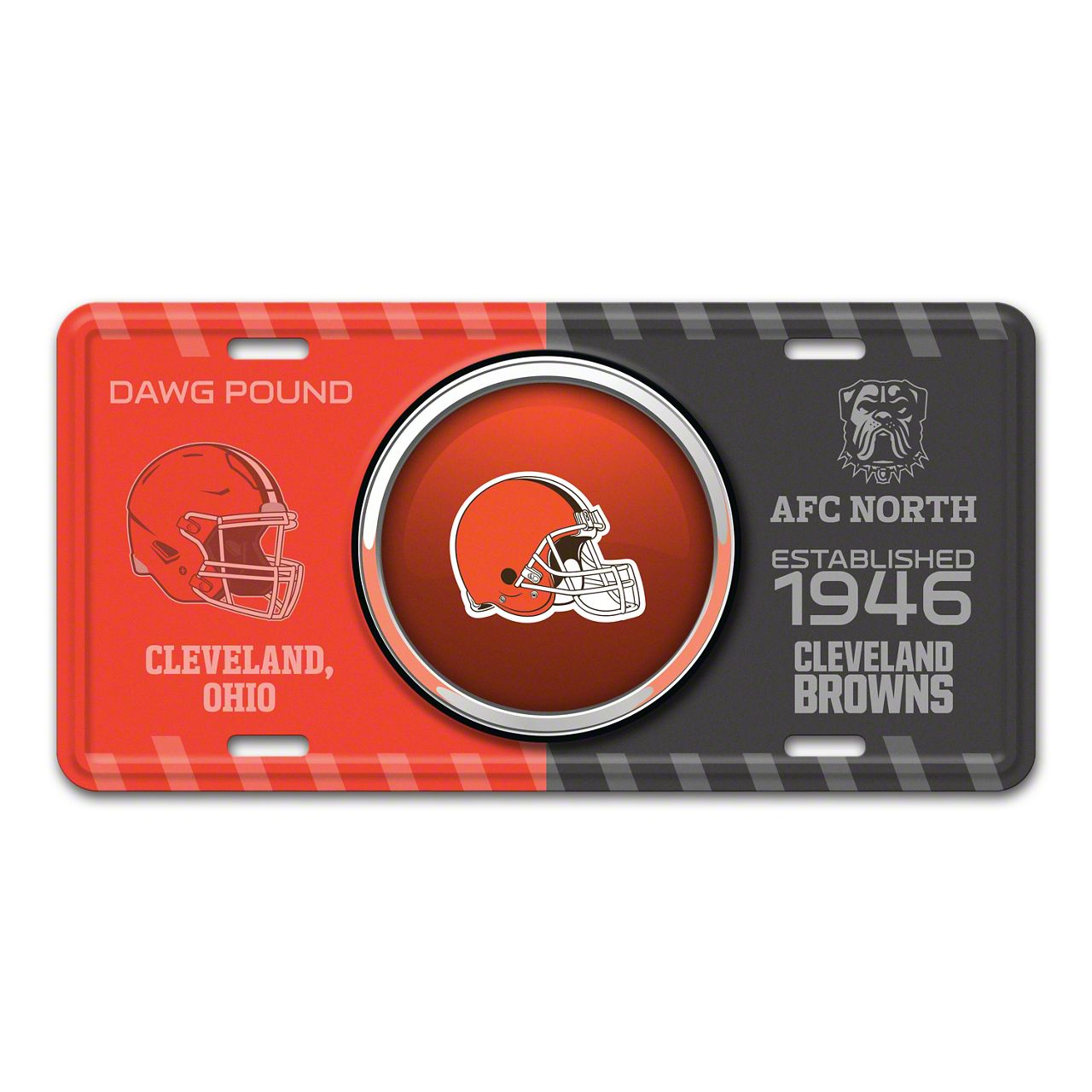Universal XT Embossed Metal License Plate with Cleveland Browns Logo ...