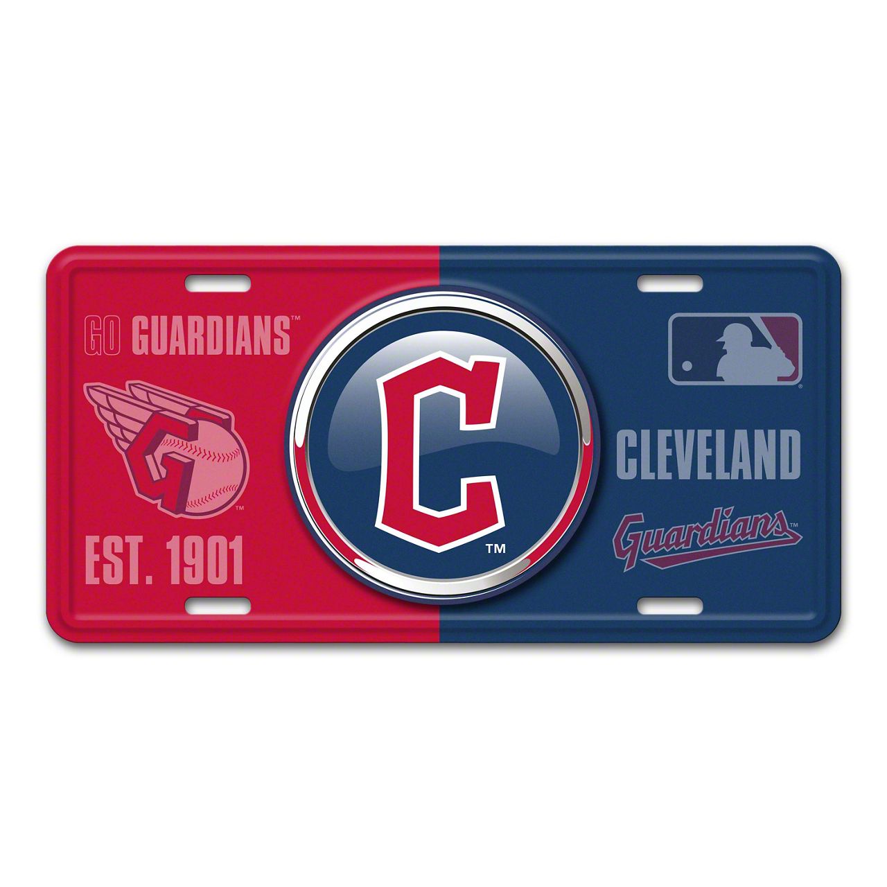 Universal XT Embossed Metal License Plate with Cleveland Guardians Logo ...