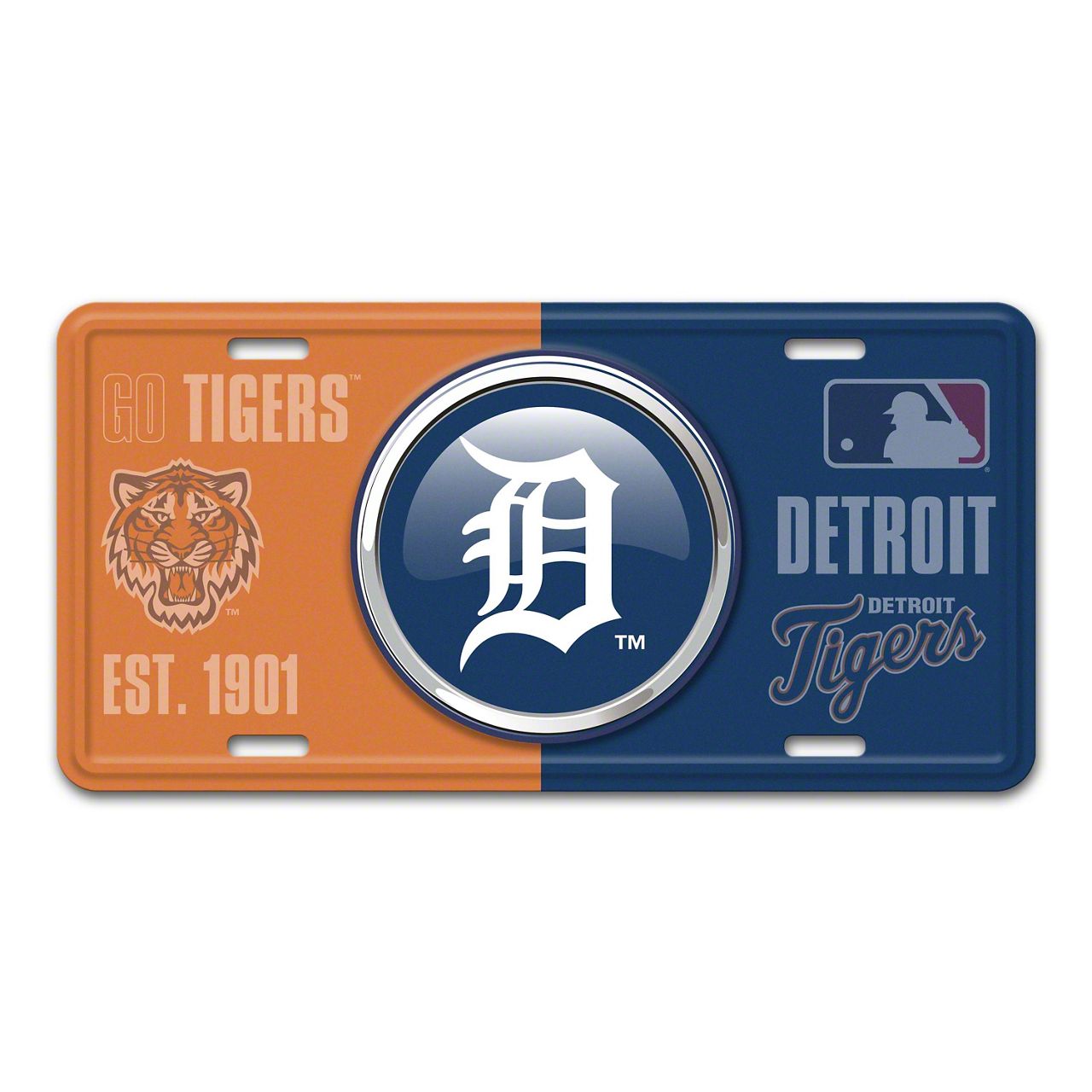 Universal XT Embossed Metal License Plate with Detroit Tigers Logo ...