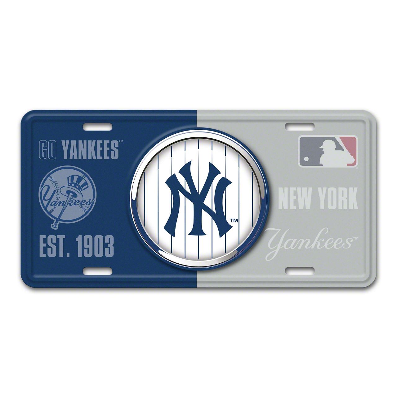 Universal XT Embossed Metal License Plate with New York Yankees Logo ...