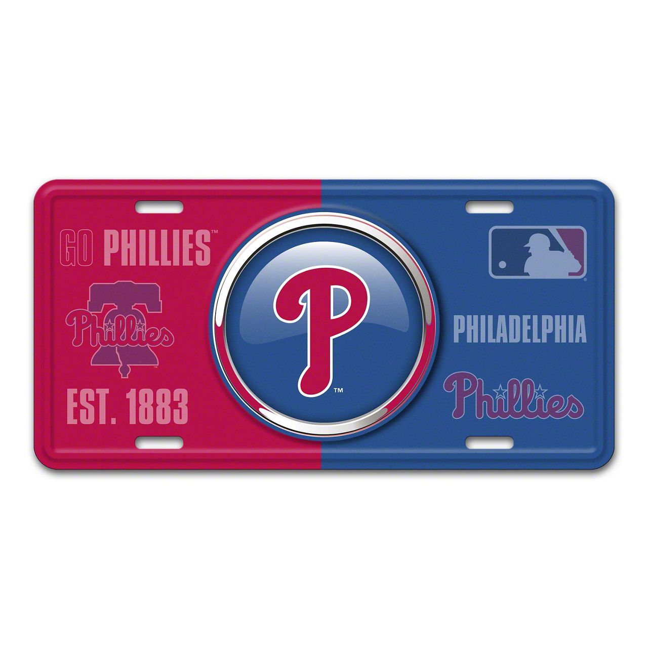 Universal XT Embossed Metal License Plate with Philadelphia Phillies ...