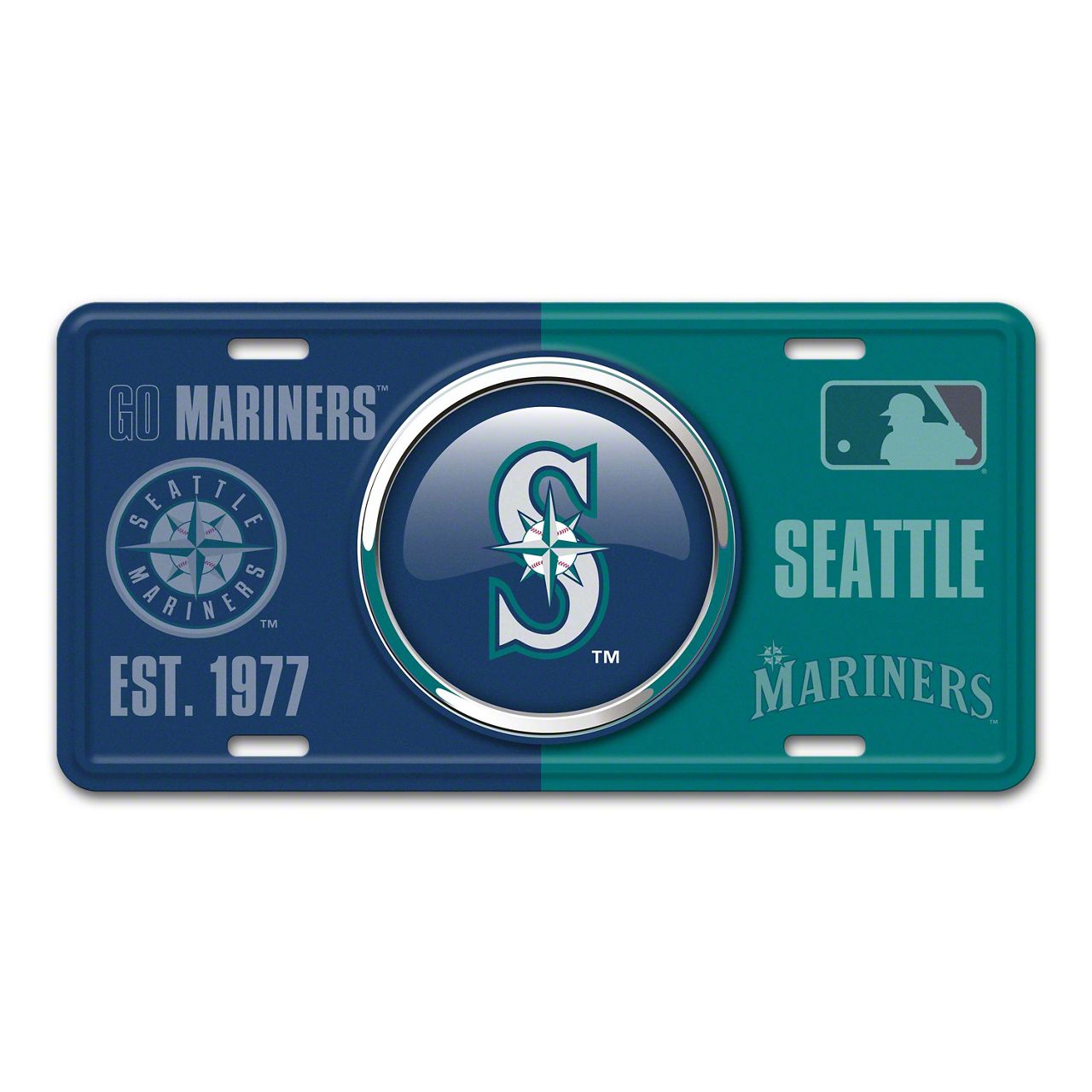 Universal XT Embossed Metal License Plate with Seattle Mariners Logo ...