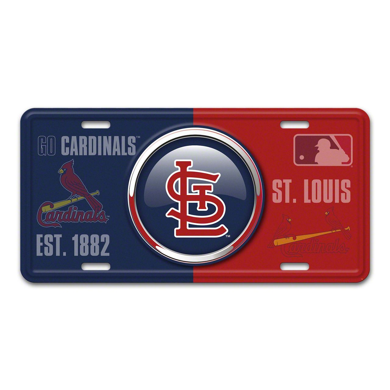 Universal XT Embossed Metal License Plate with St. Louis Cardinals Logo ...