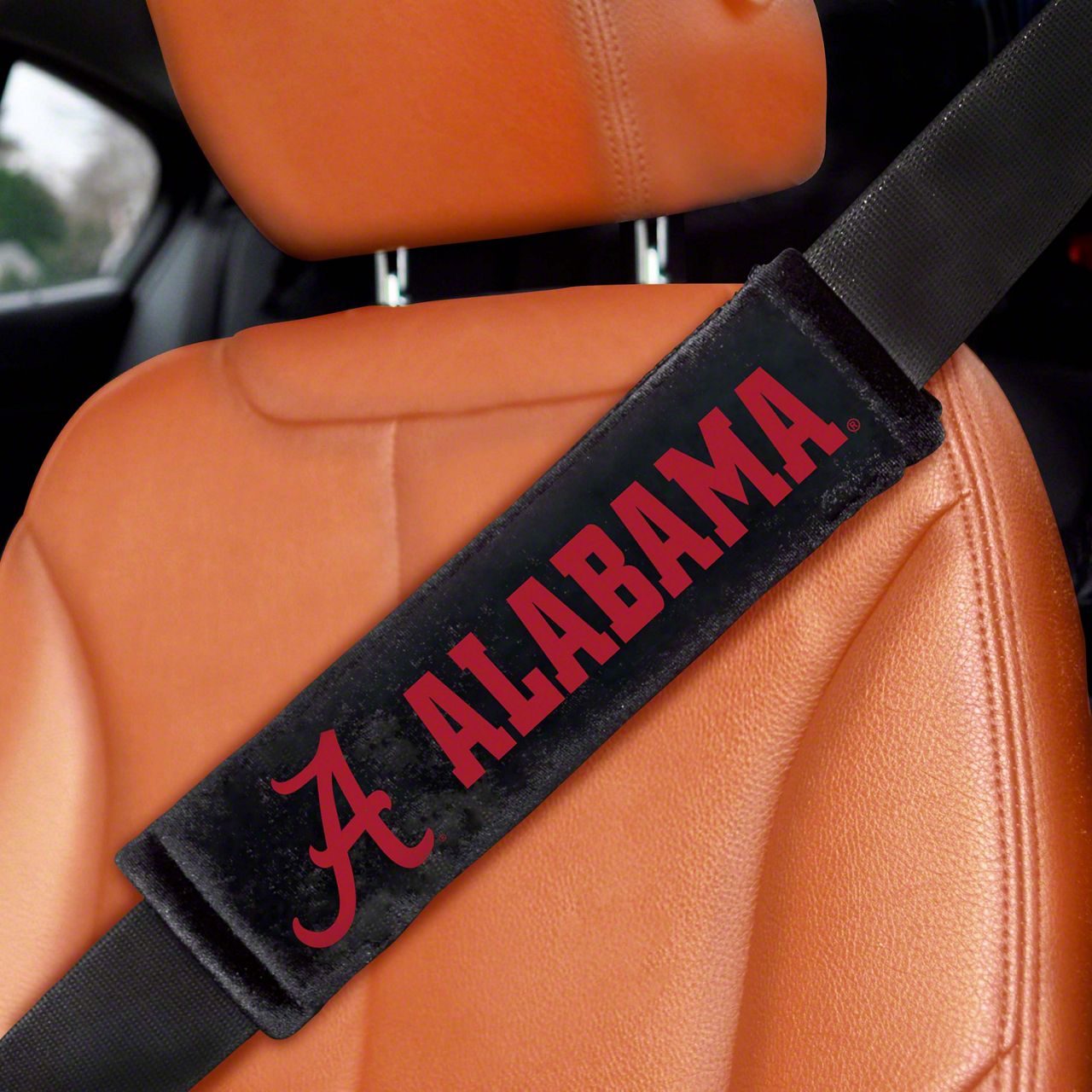 Universal XT Embroidered Seatbelt Pads with Alabama Logo; Black ...