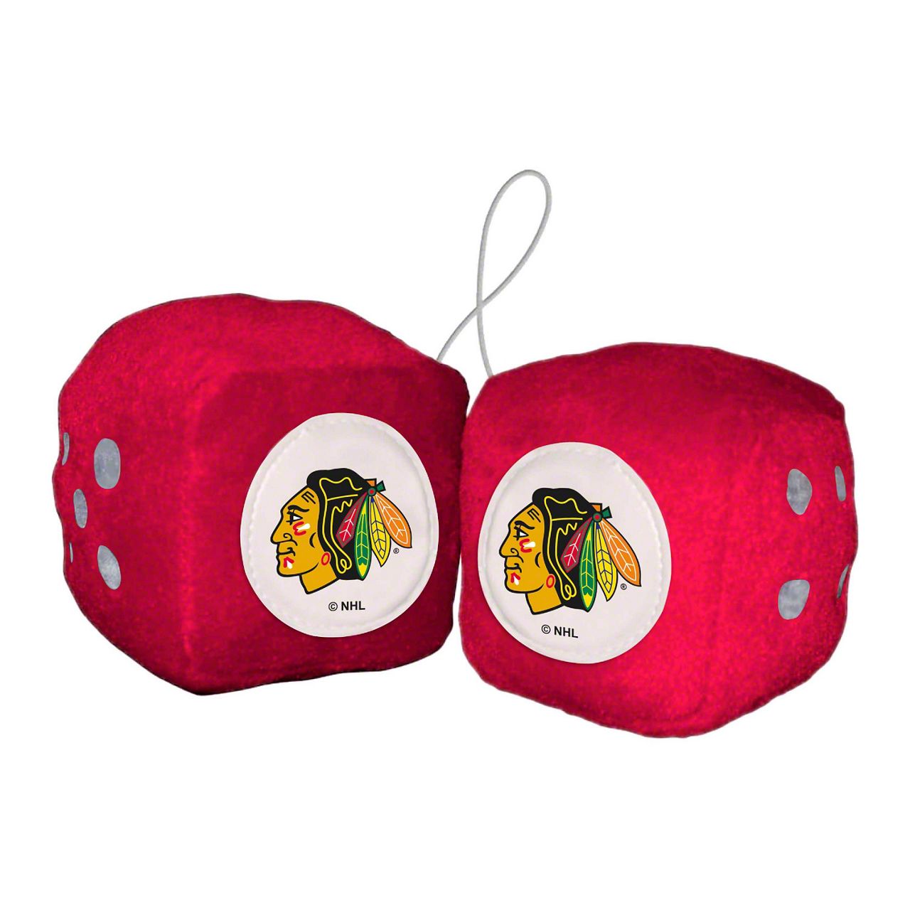 Universal XT Fuzzy Dice with Chicago Blackhawks Logo; Red (Universal ...