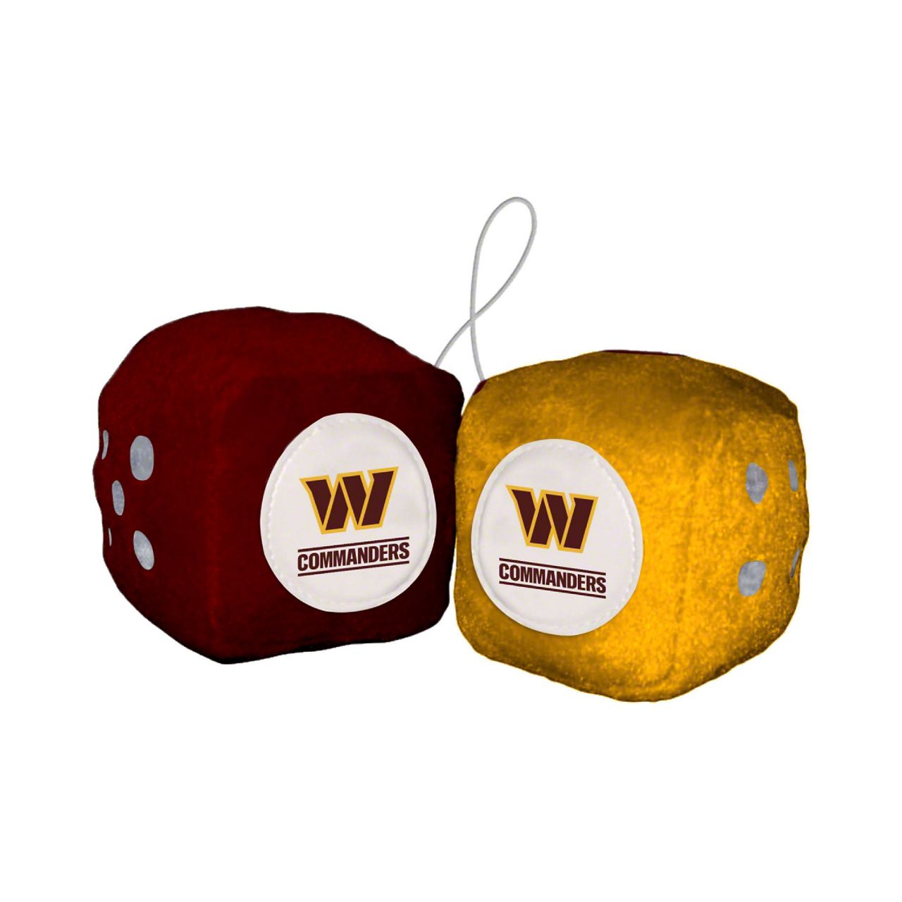 Universal XT Fuzzy Dice with Washington Commanders Logo; Maroon ...