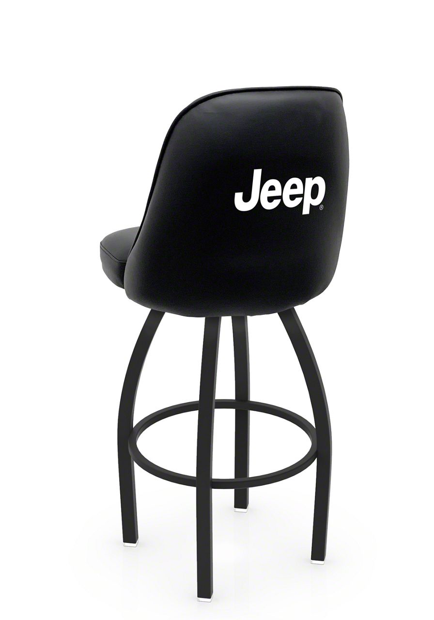 Universal XT Grizzly 25-Inch Swivel Counter Stool with Jeep Logo; Black ...