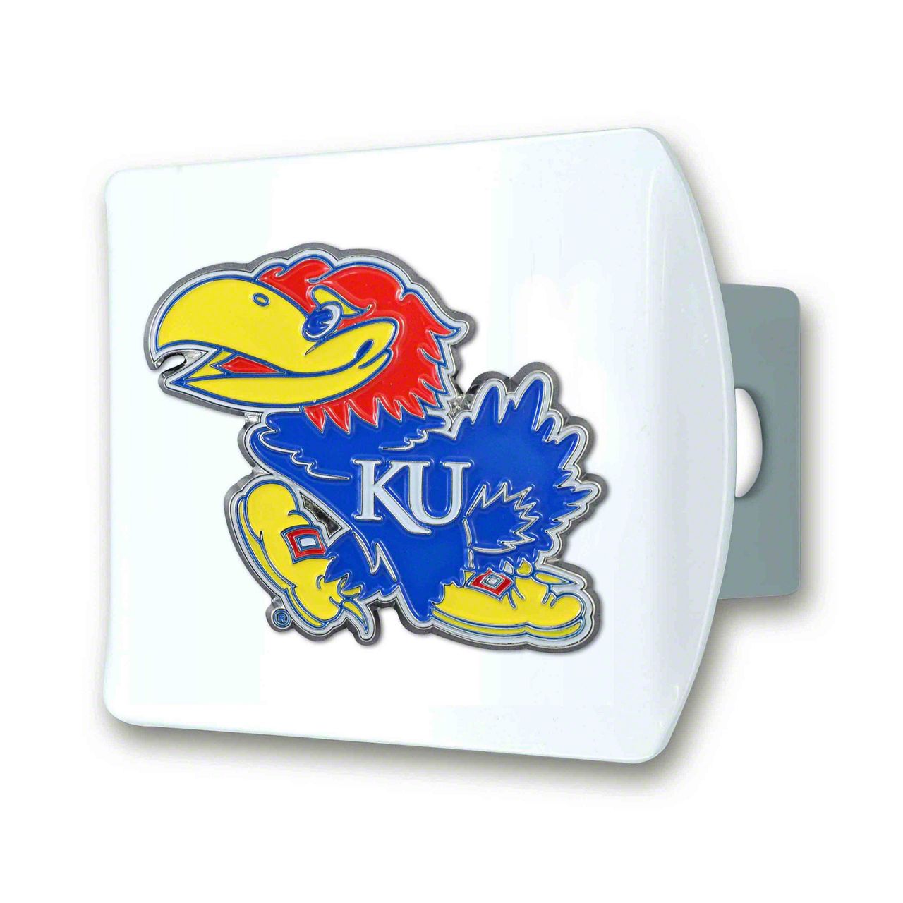 Universal XT Hitch Cover with Kansas Logo; White (Universal; Some ...