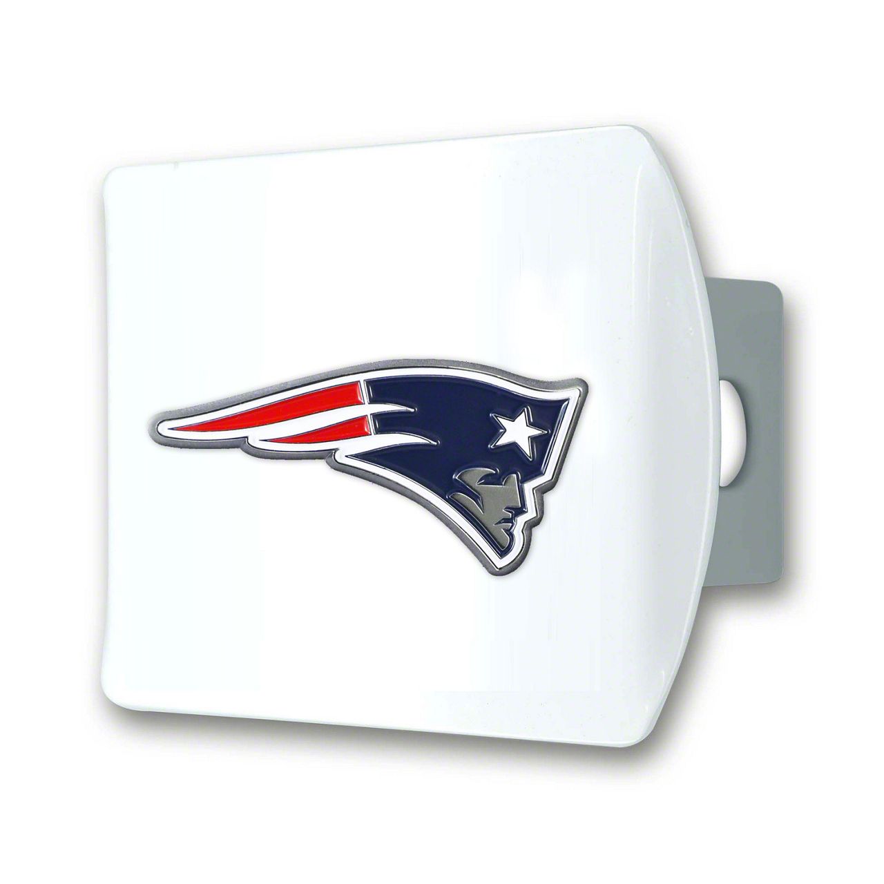 Universal XT Hitch Cover with New England Patriots Logo; White ...