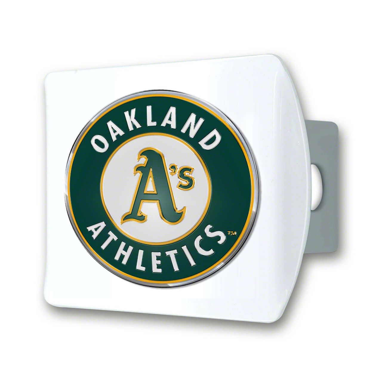 Universal XT Hitch Cover with Oakland Athletics Logo; White (Universal ...
