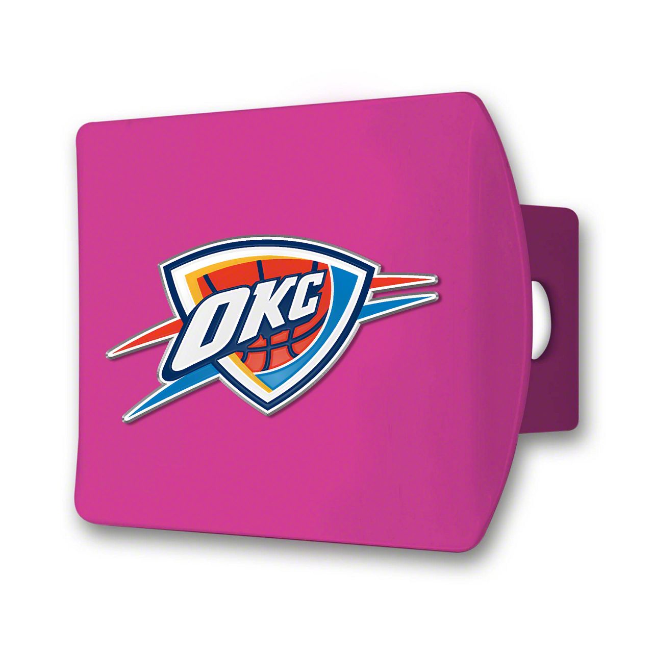 Universal XT Hitch Cover with Oklahoma City Thunder Logo; Pink ...